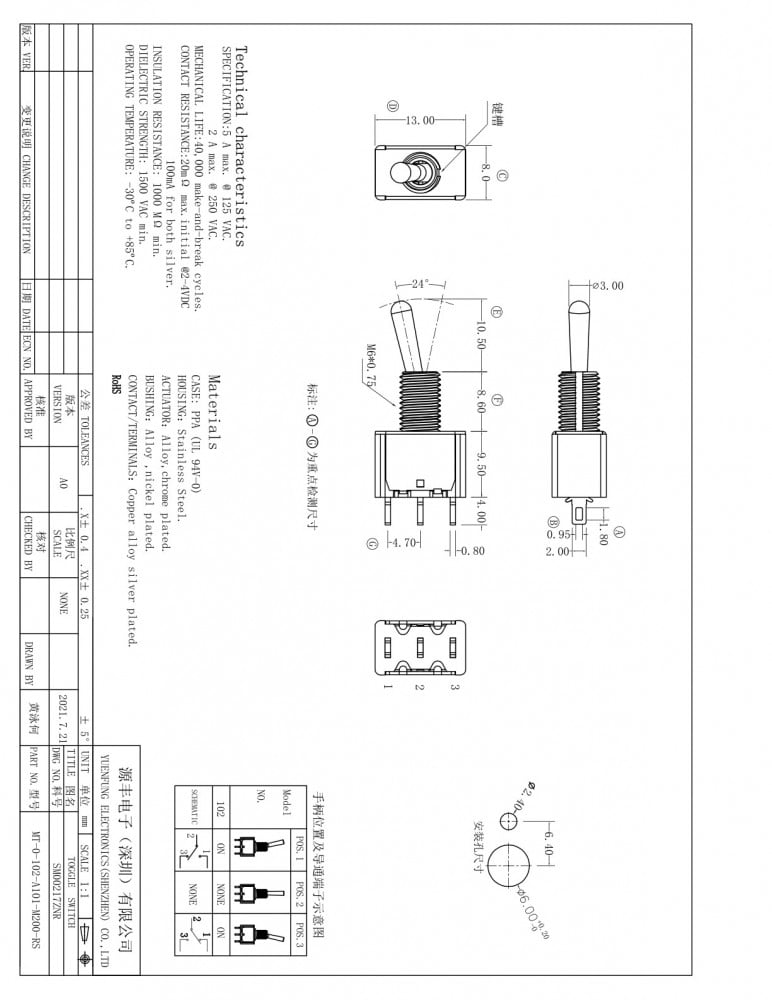 MT-0-102-A101-M200-RS technical document page 2