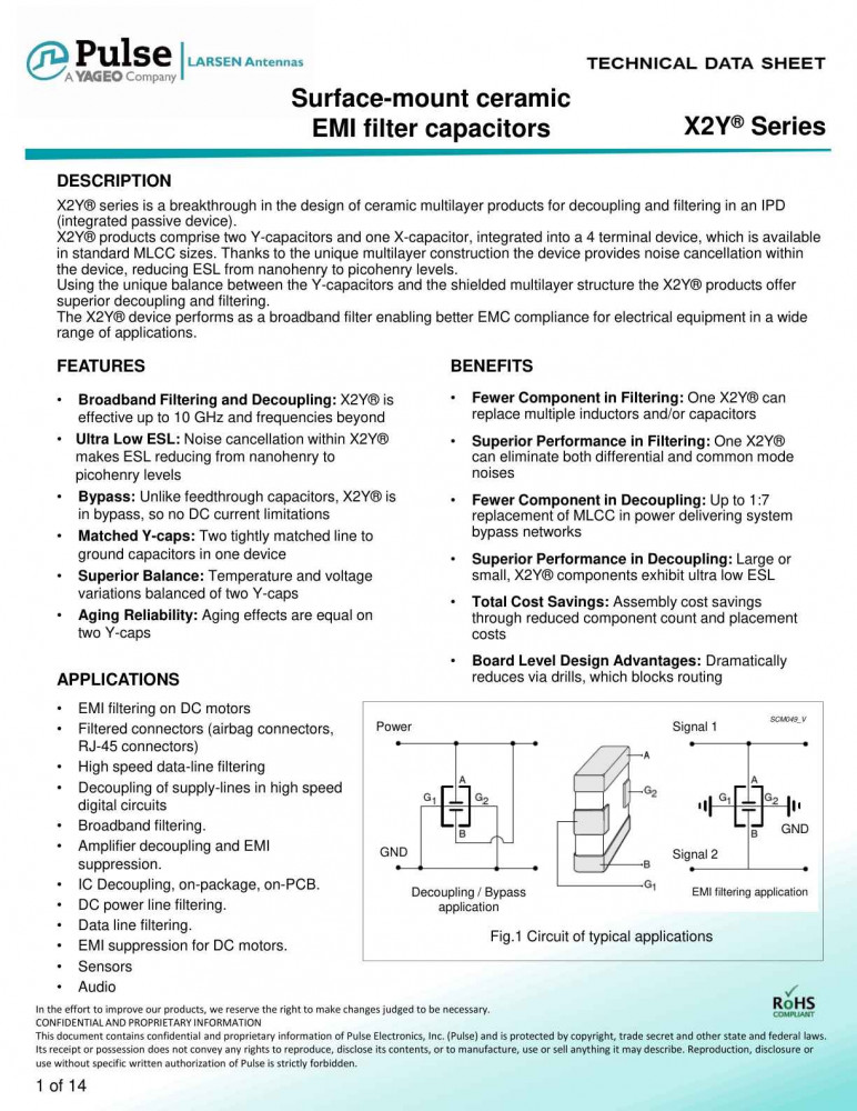 PULSE X2Y technical document page 1
