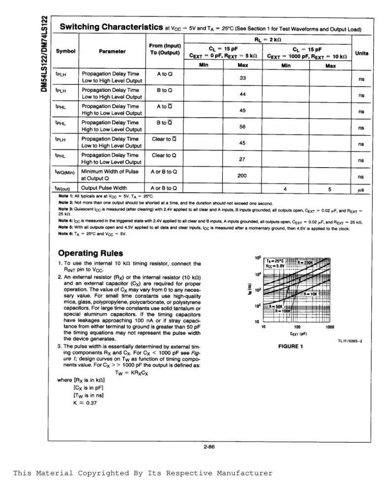 DM54LS122J/B datasheet page 5