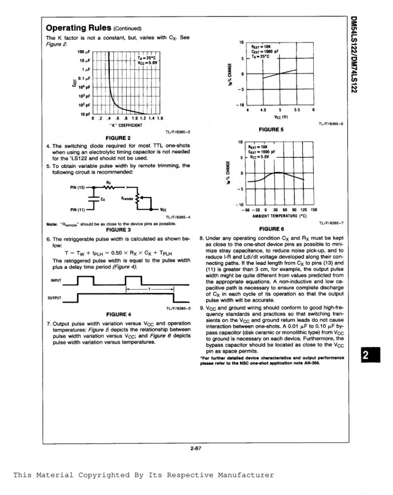 DM54LS122J/B datasheet page 6
