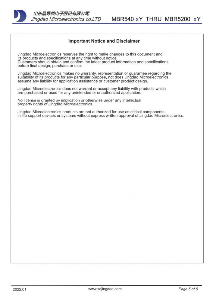 MBR540DY datasheet page 5