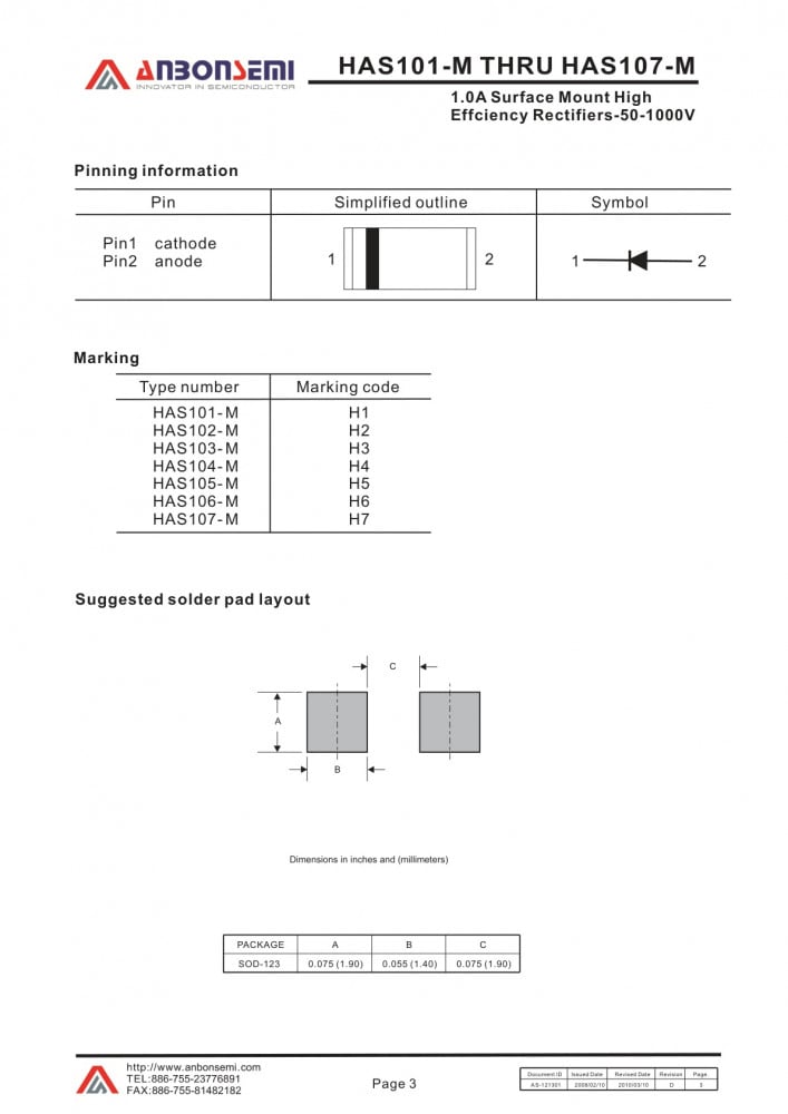 AnBon HAS107-M datasheet page 3