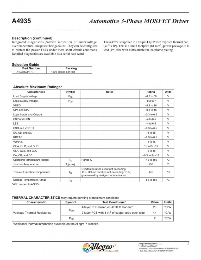 A4935 datasheet page 2