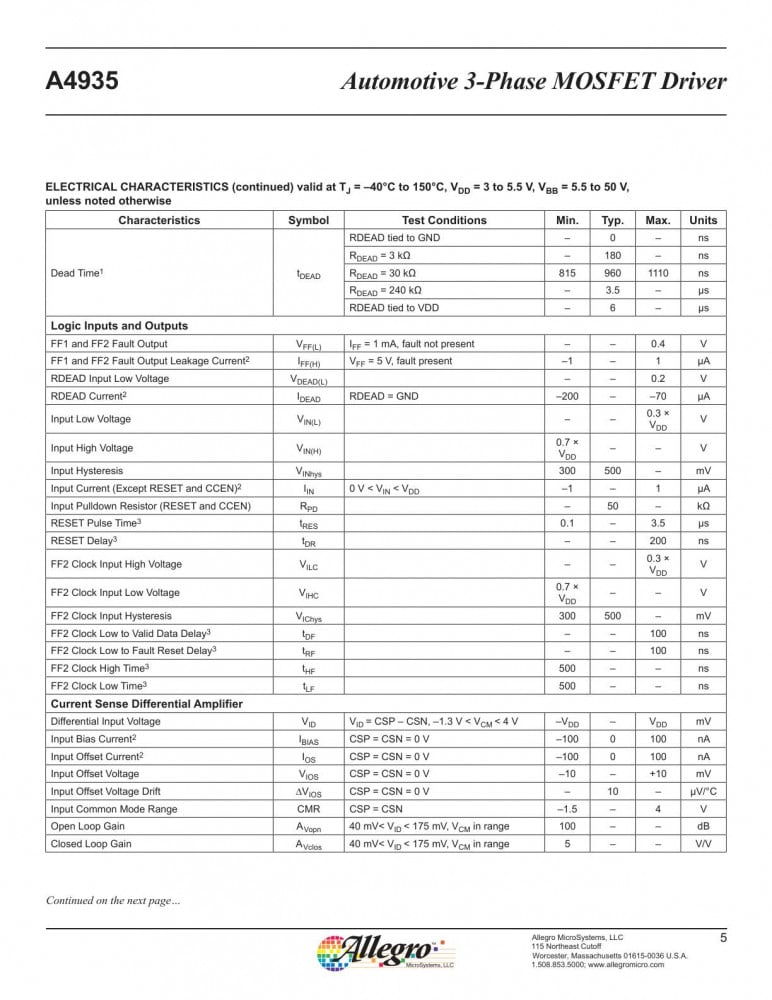 A4935 datasheet page 5