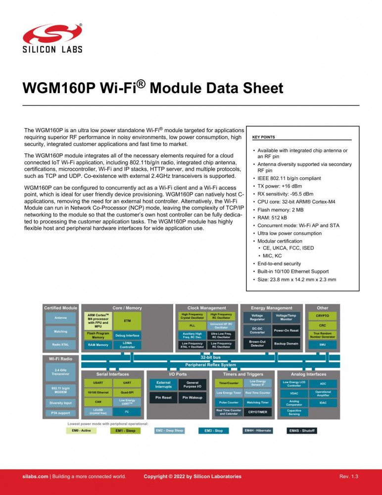 WGM160P datasheet page 1