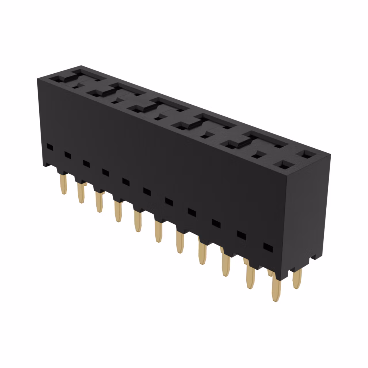 C-Grid III PCB Receptacle, 2.54mm Pitch, Dual Row, Vertical, 22 Circuits, 0.12µm Gold (Au) Flash Plating, Straight PCB Pins for sale
