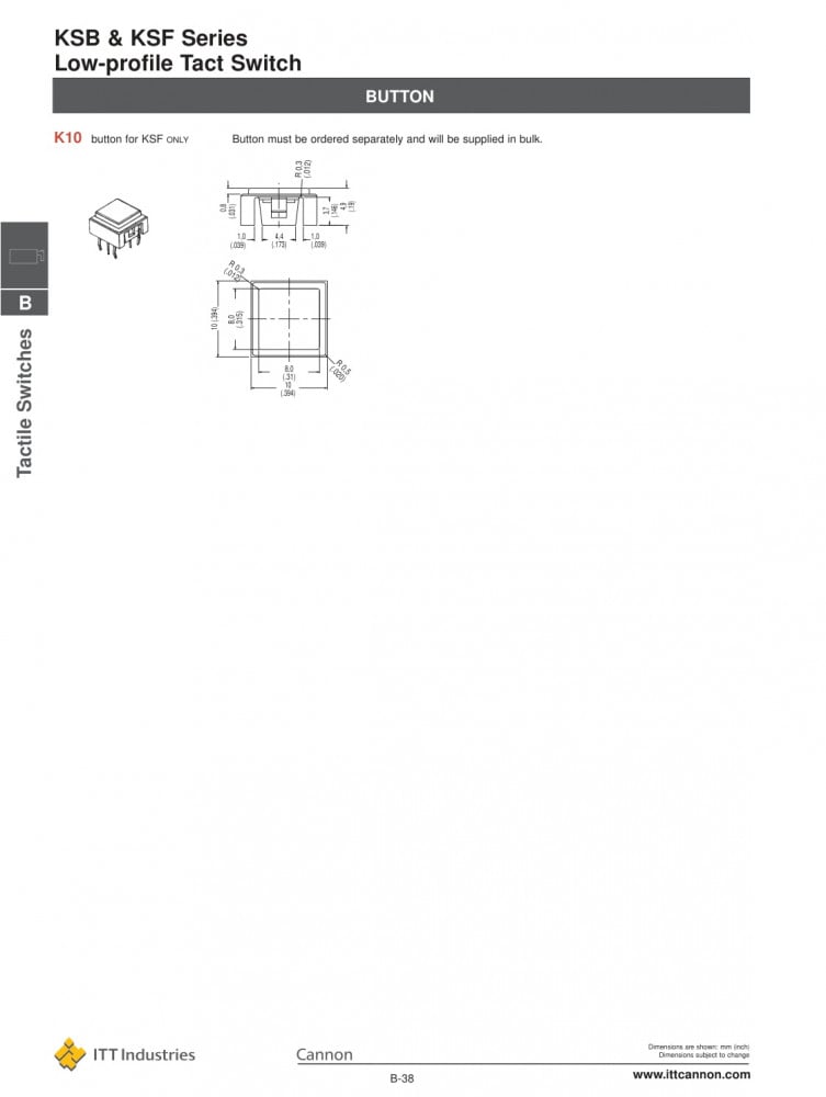 C&K BTNK1050 technical document page 4