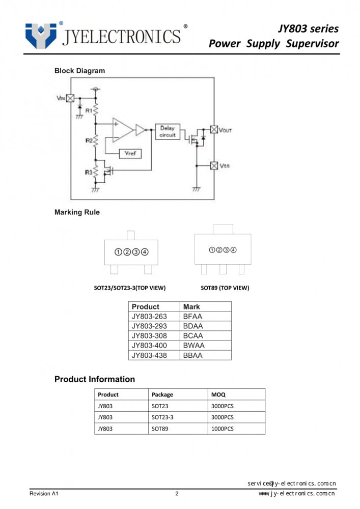 JY803 datasheet page 2