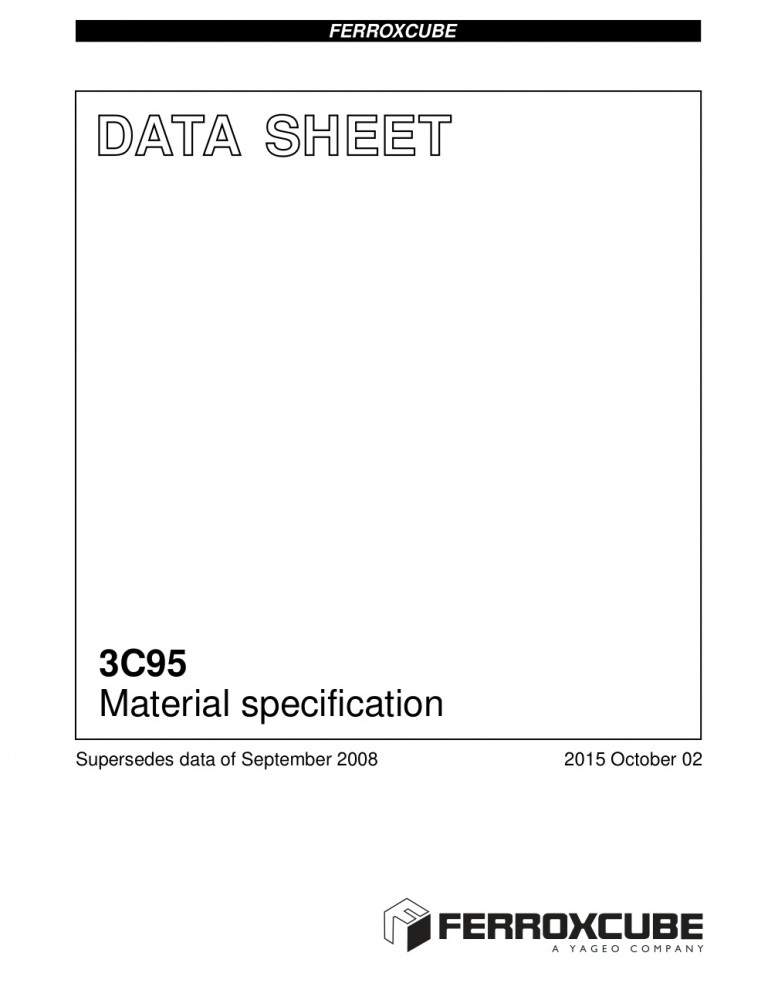 3C95 material specification, page 1