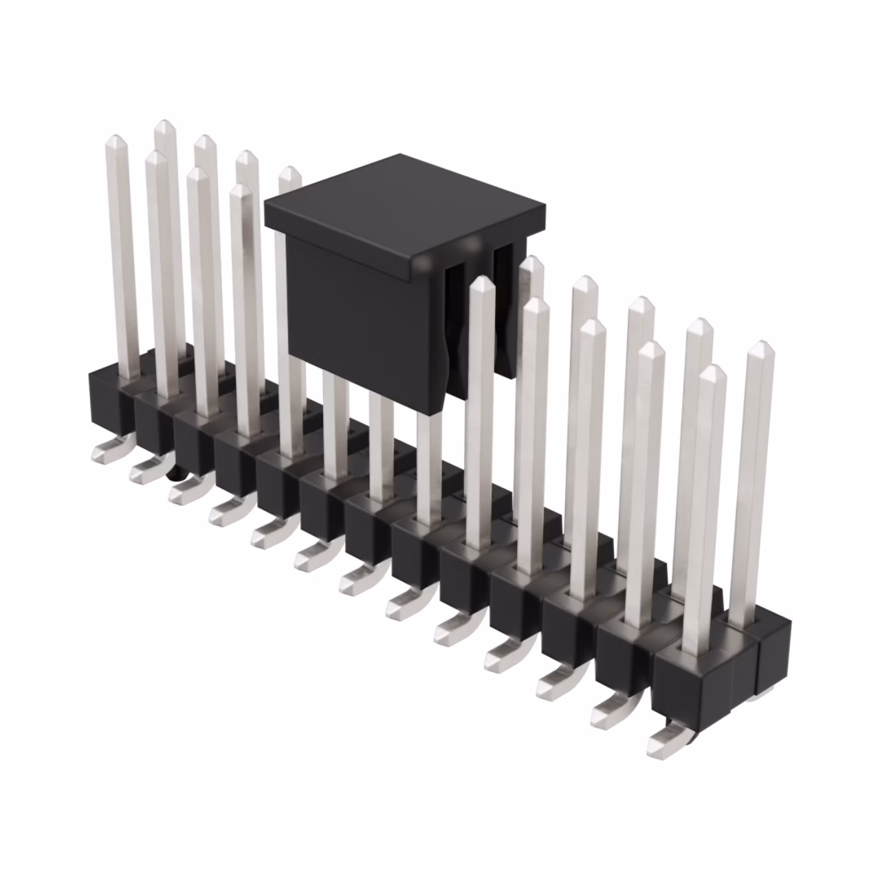 C-Grid Header, 2.54mm Pitch, Surface Mount, Dual Row, Vertical, 26 Circuits, Tin (Sn) Overall Plating, with Cap and Peg, Tube Packaging, Lead-Free for sale