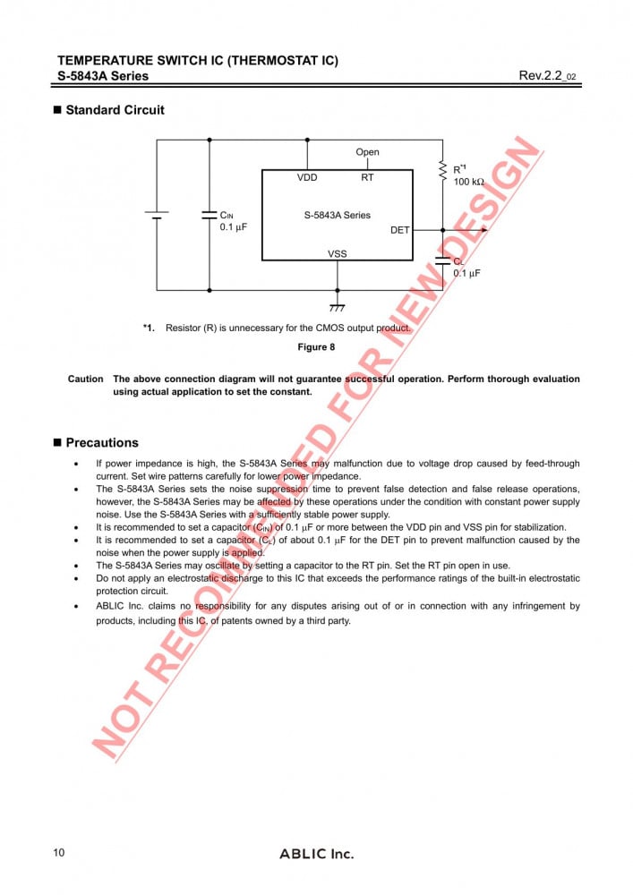 ABLIC S-5843A series datasheet page 10