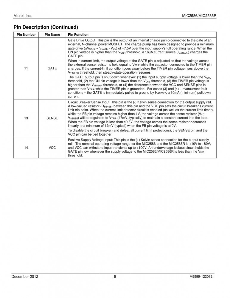MIC2586R datasheet page 5