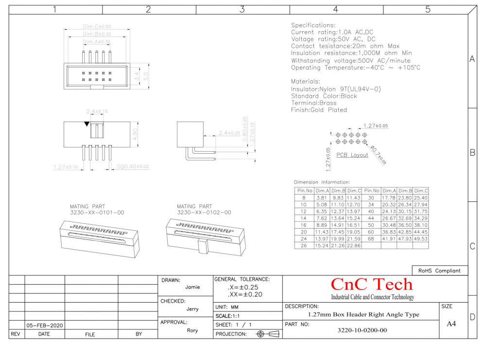 CNC Tech 3220-16-0200-00 technical drawing preview