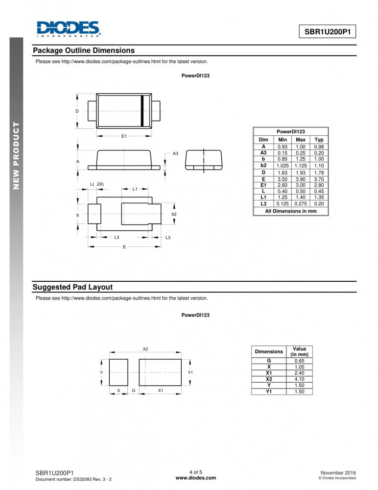 SBR1U200P1-7 datasheet page 4