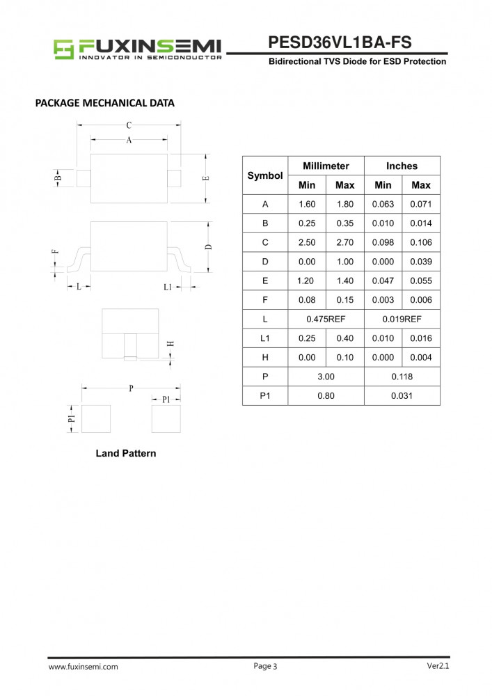 PESD36VL1BA-FS datasheet page 3