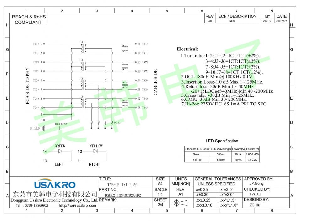 USAKRO DGUK211Q340CD2A4D2 drawing page 3