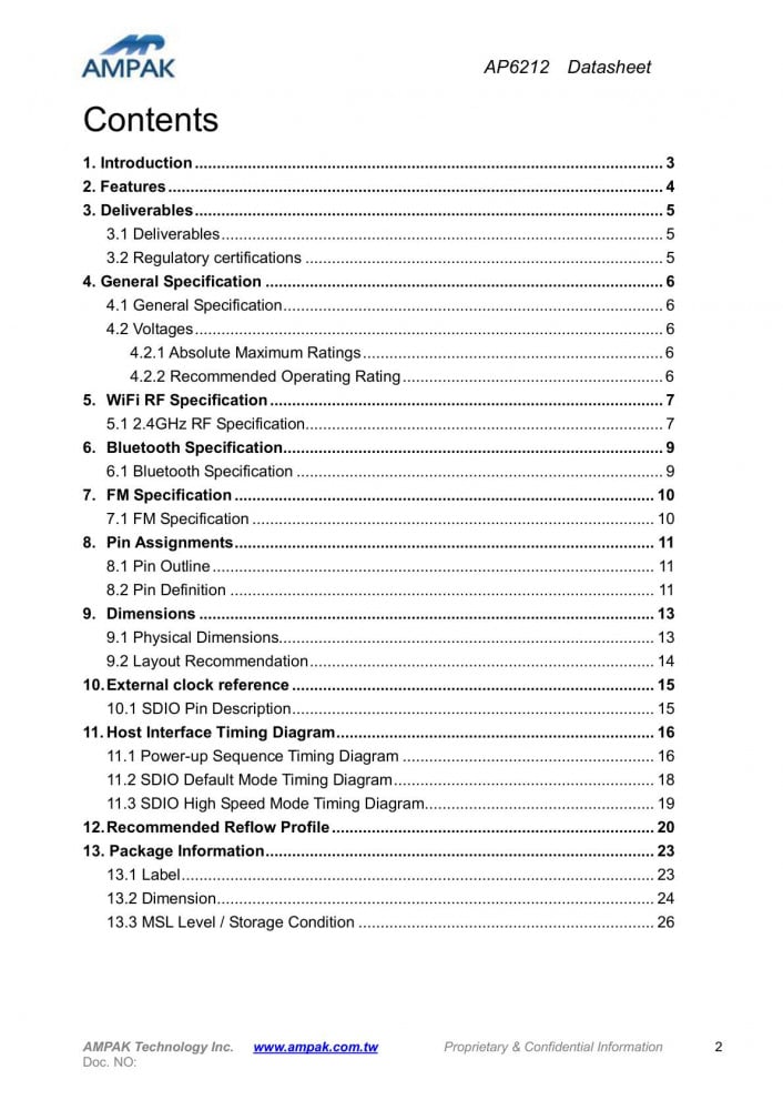AP6212 specification page 4