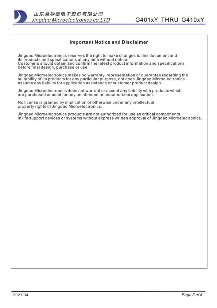 G410DY datasheet page 5