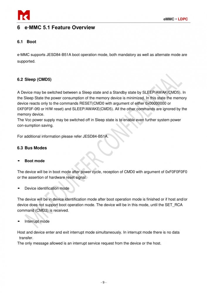 MKEMF128GT2E-C datasheet page 9