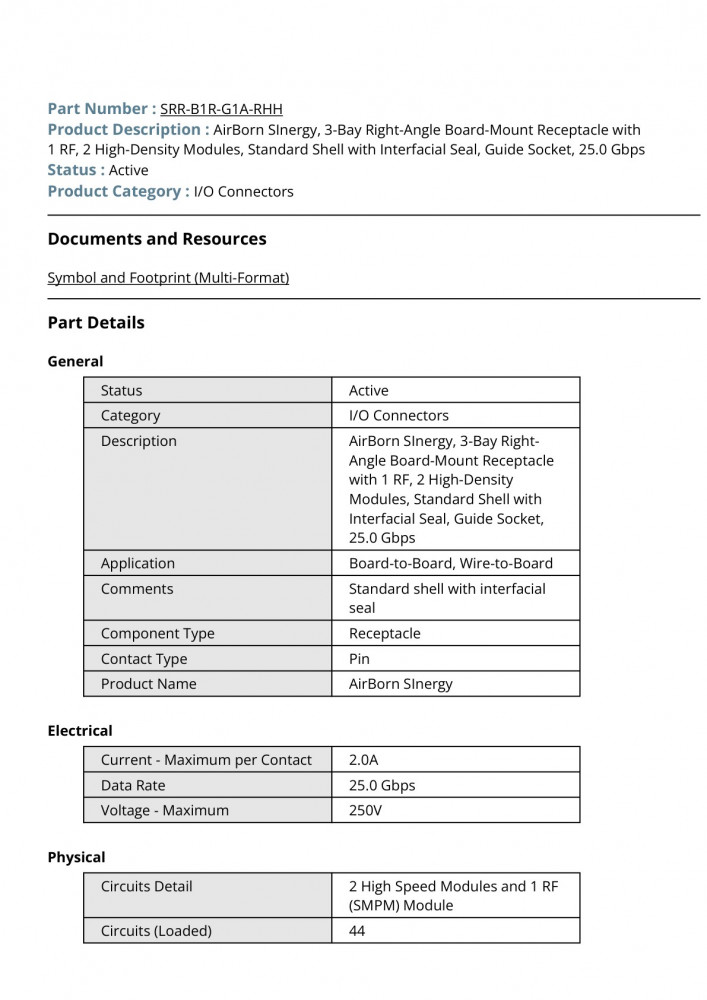 SRR-B1R-G1A-RHH technical document image, page 1