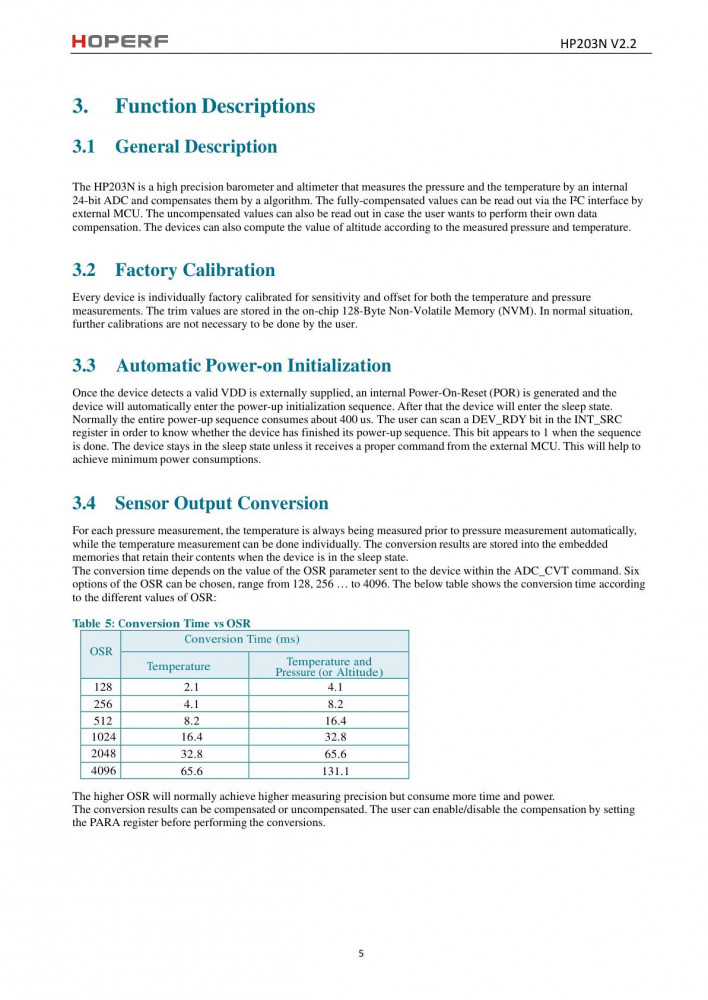 HP203N technical document page 5