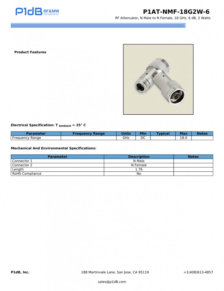 P1AT-NMF-18G2W-6 product documentation page
