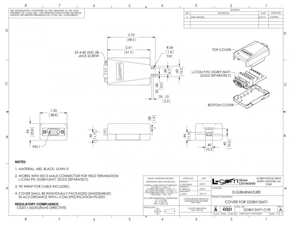 DGBH15MT1-CVR technical document page