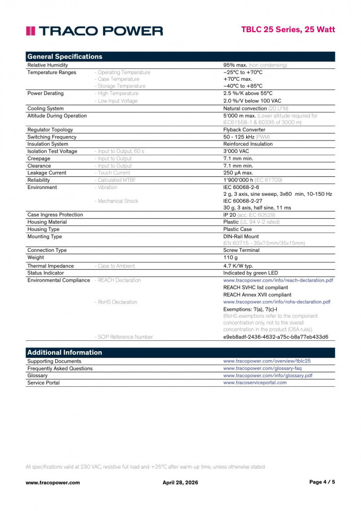 TBLC 25 series technical document page 4