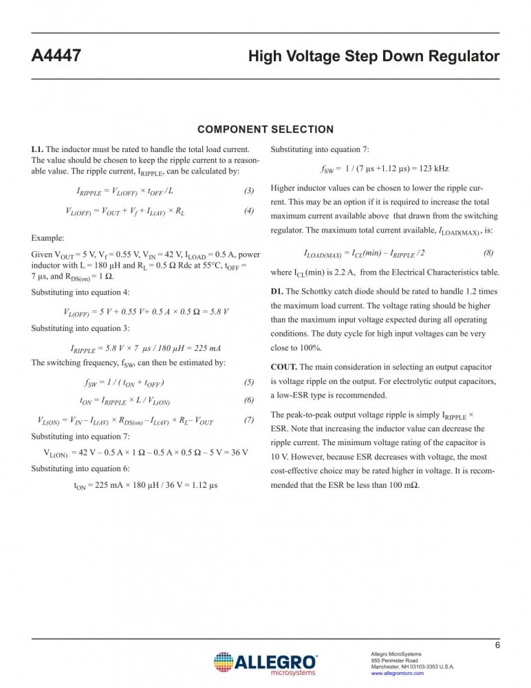 A4447 datasheet page 6