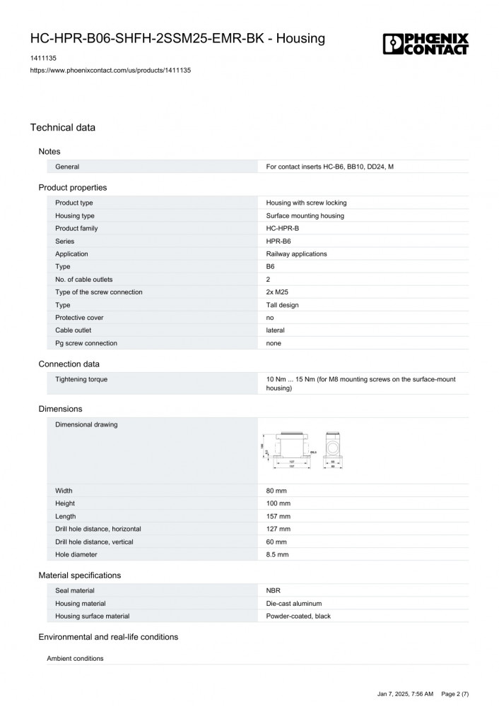 Phoenix Contact 1411135 product documentation page 2