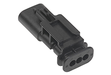 MXP120 Sealed Male Blade Connector with 11.00mm Clip-Slot, 6 Circuit, Yellow SIR Housing (T3-V2-S2 - 125°C on-engine vibration), Wire Dress Cover Interface Option 2, Key B