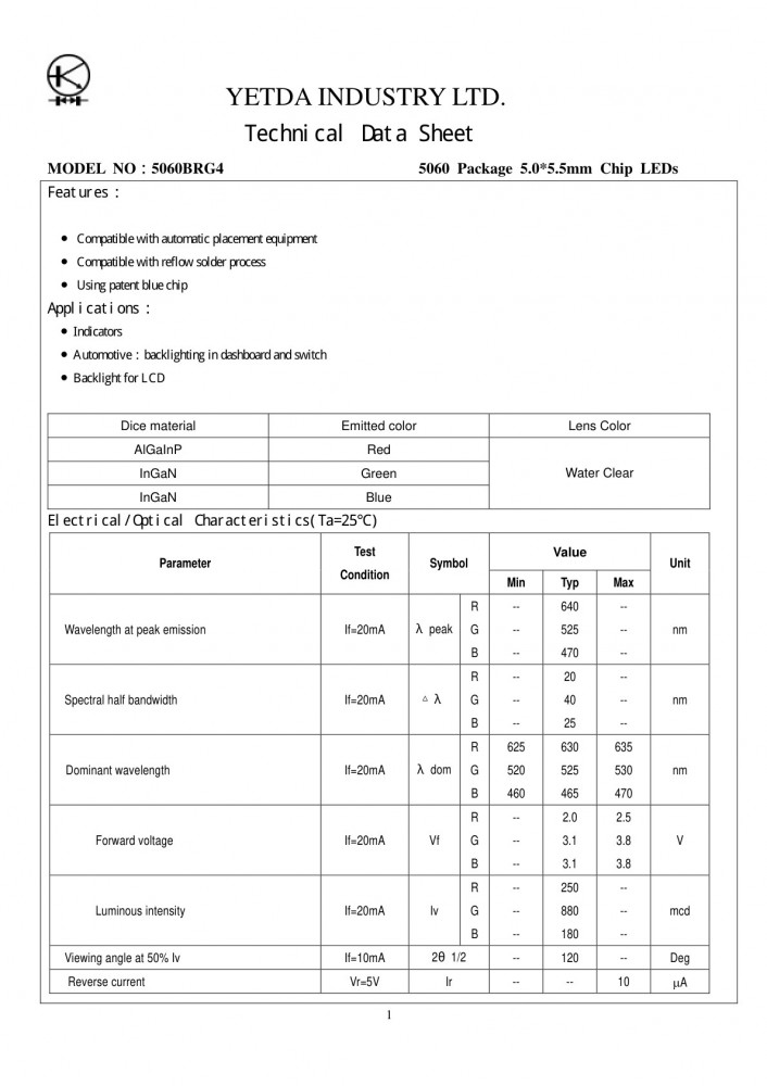 Technical document page 1