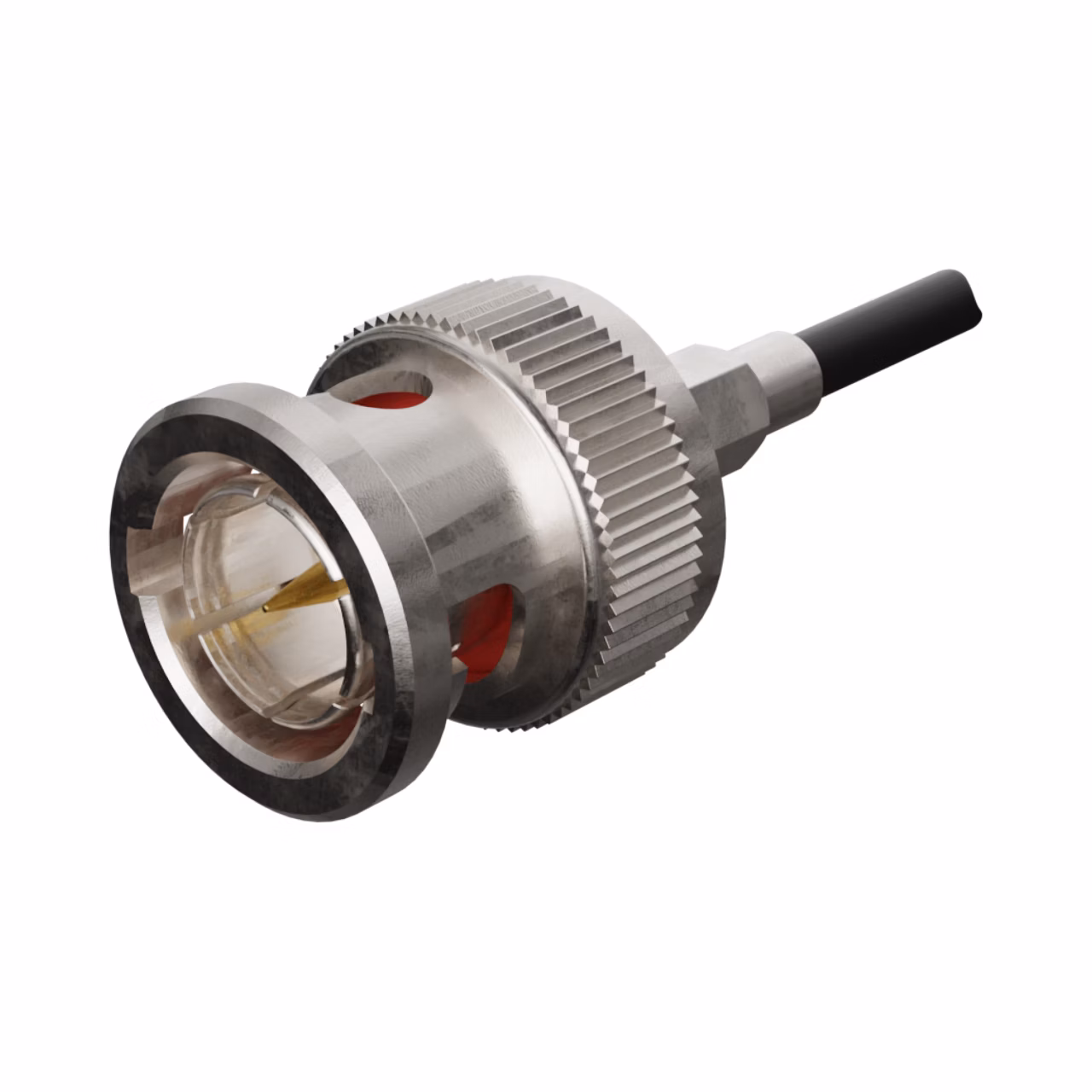 BNC Plug, Straight, Crimp, RG-179 Cable, Brass Body, Nickel (Ni) Plated, 75 Ohms for sale