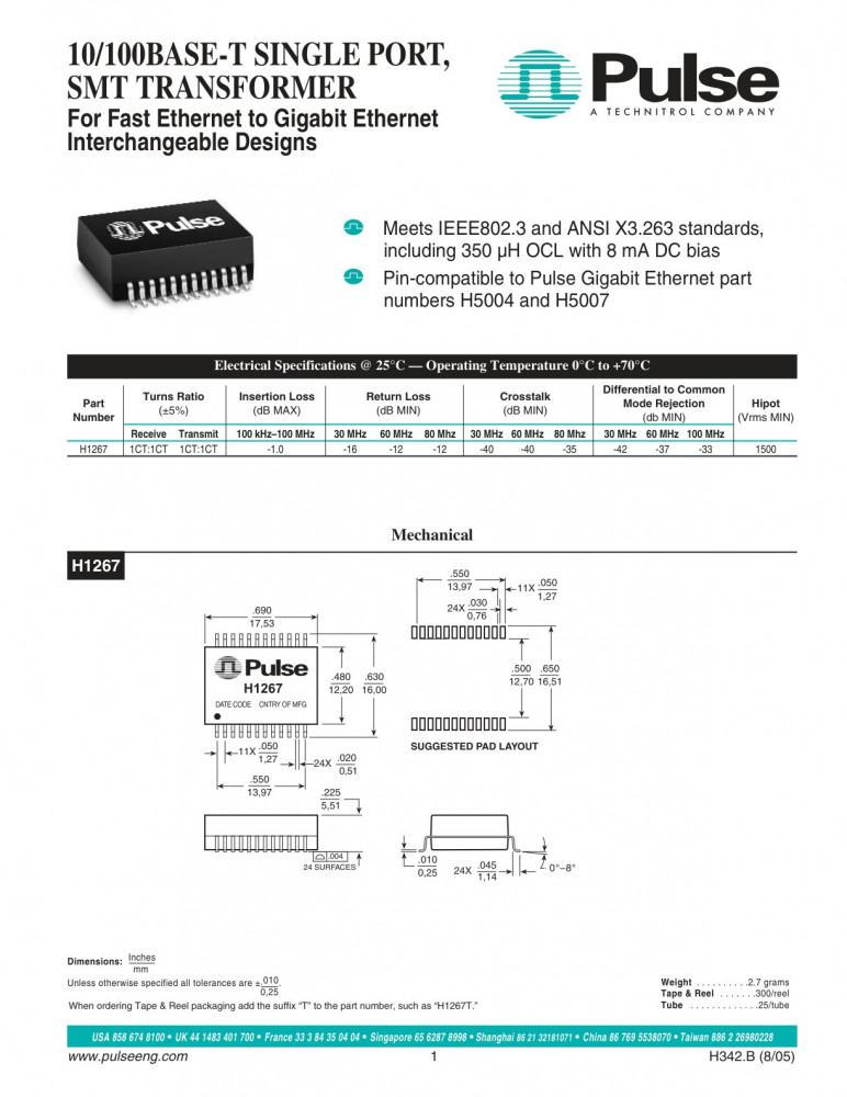 H1267 datasheet page 1