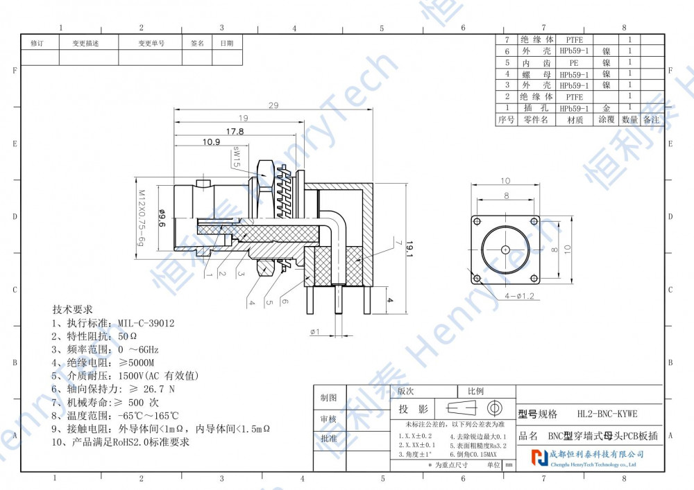 HL2-BNC-KYWE technical document page