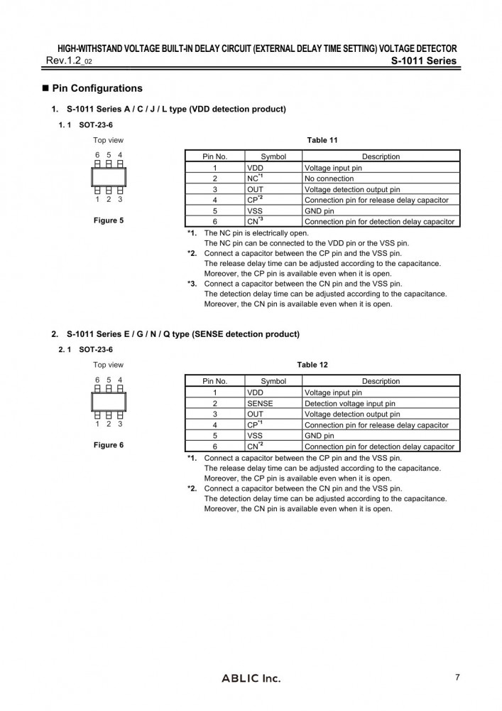 S-1011 datasheet page 7