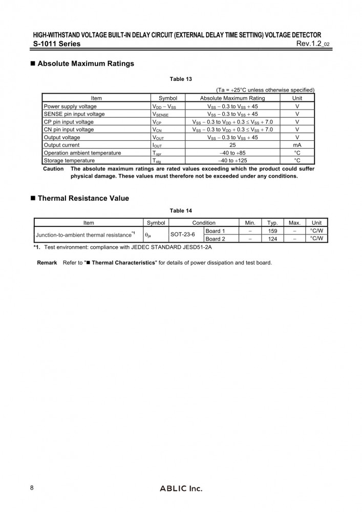 S-1011 datasheet page 8