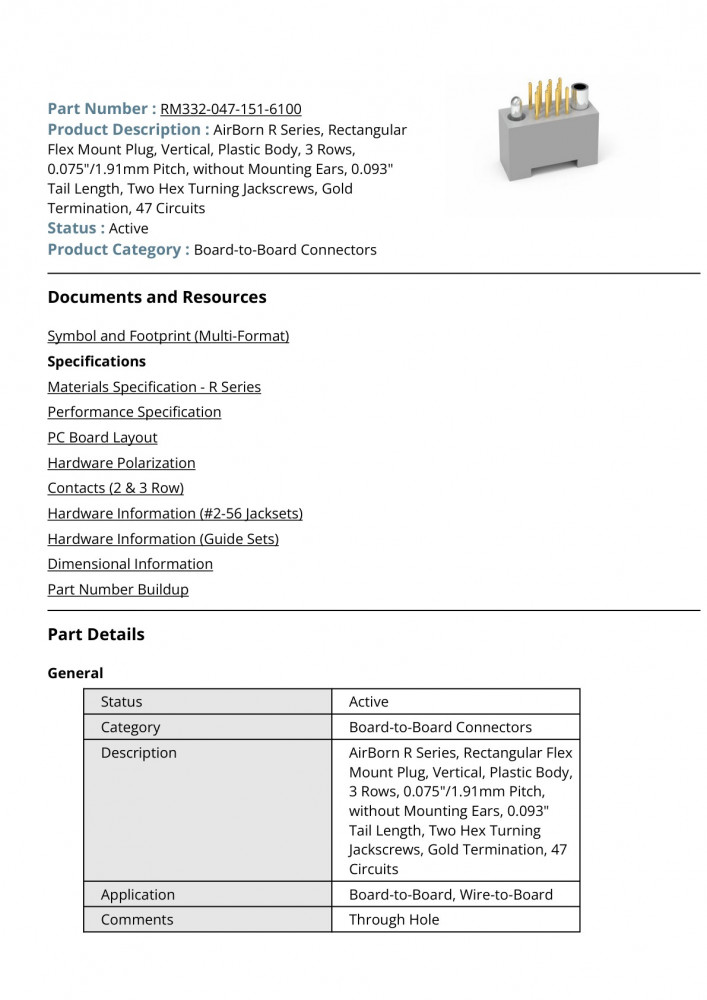 RM332-047-151-6100 technical document preview, page 1