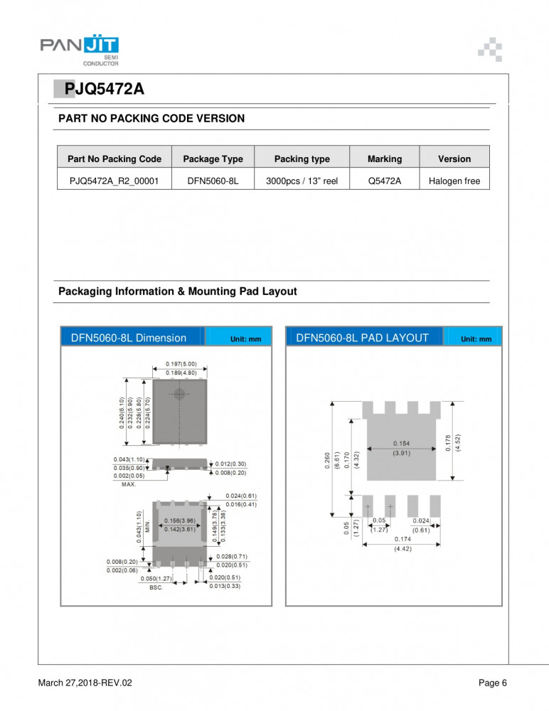 PJQ5472A datasheet page 6