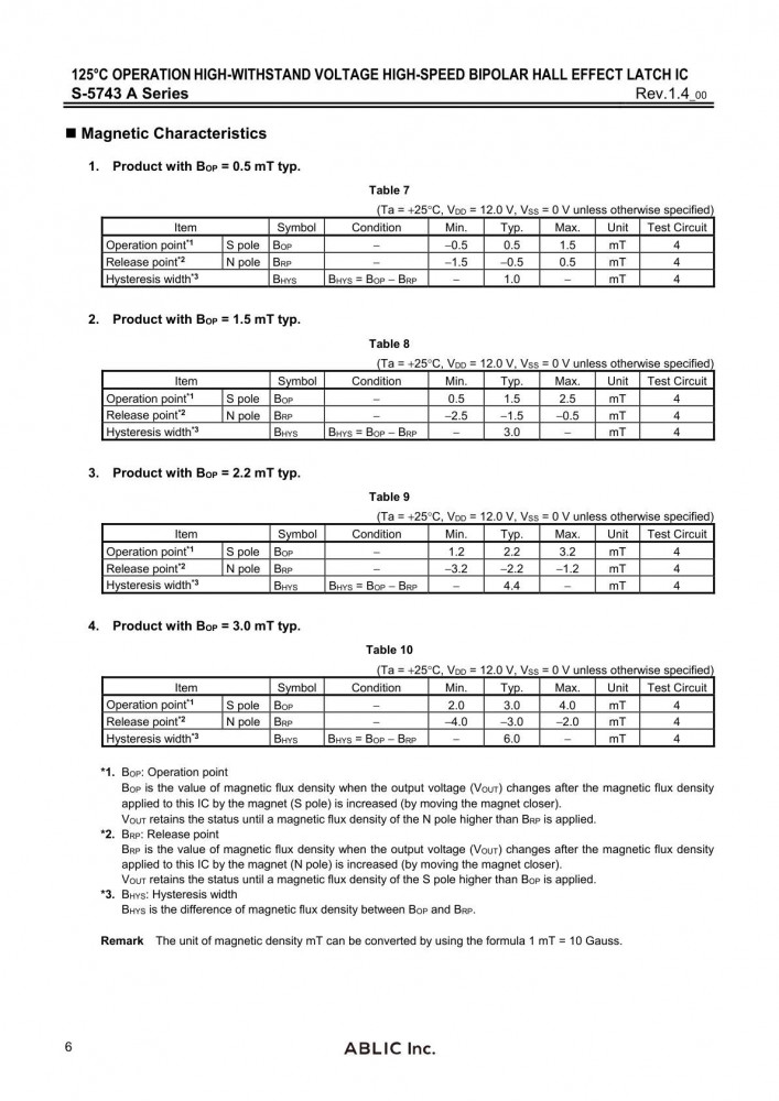 S-5743 datasheet page 6