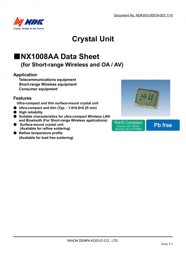 NX1008AA document page 1