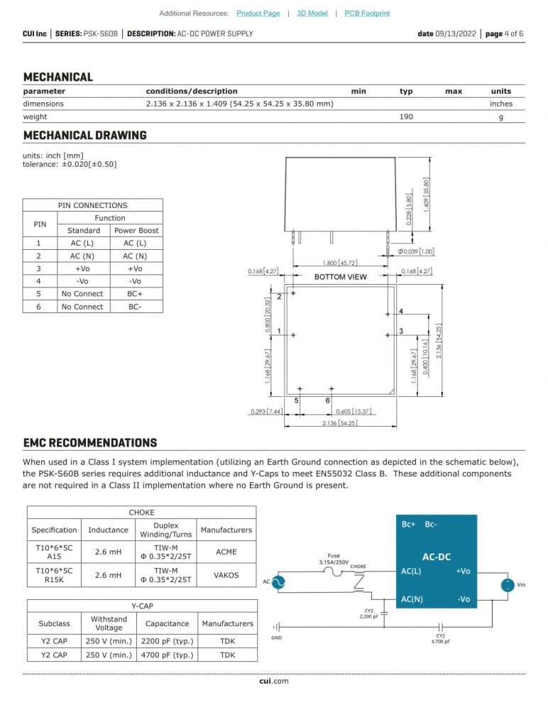 PSK-S60B-15-PB datasheet page 4