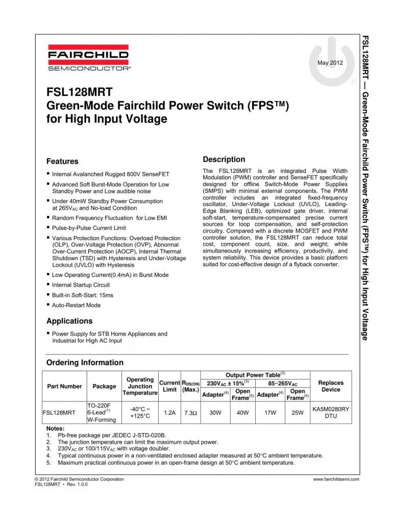 FSL128MRT datasheet page 2