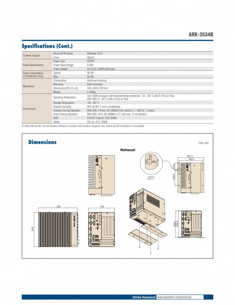 ARK-3534B technical document page 2