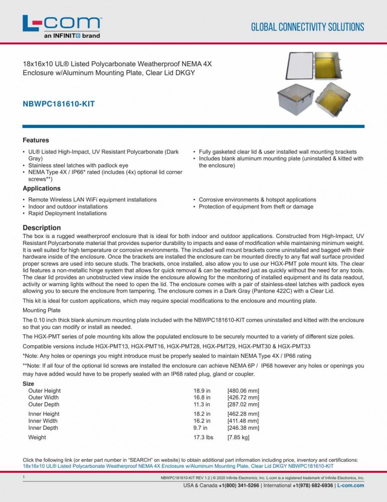 NBWPC181610-KIT technical document page 1