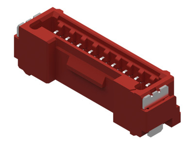 1.25mm Pitch, Micro-Lock Plus PCB Header, Single Row, Vertical, Surface Mount, 0.38µm Gold Plating, Positive Lock, 4 Circuits, with Pick-and-Place Tape, Red