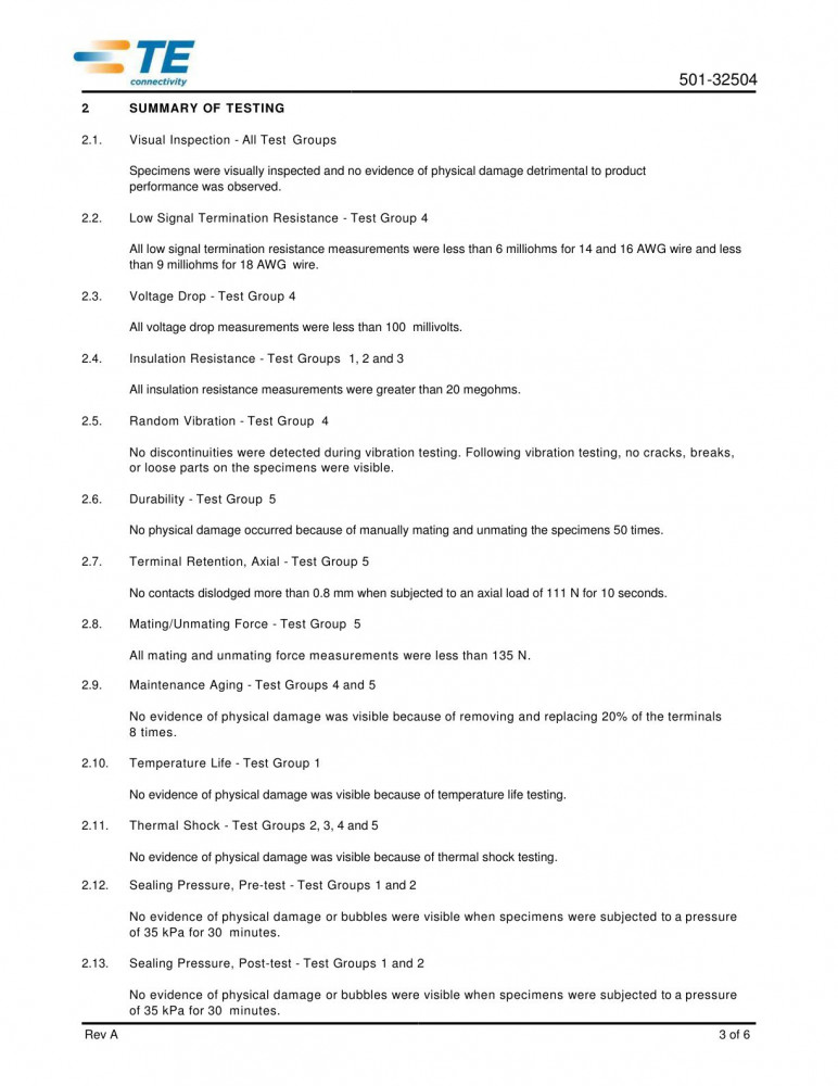 AMPSEAL 16 technical document page 3