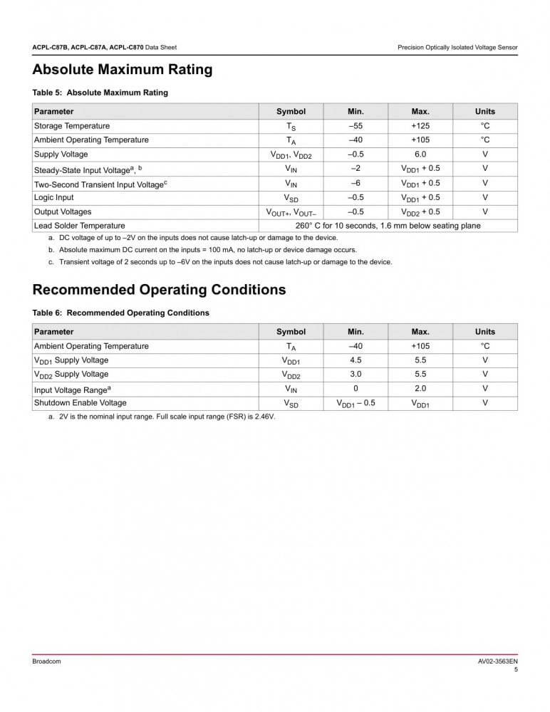 ACPL-C870 datasheet page 5