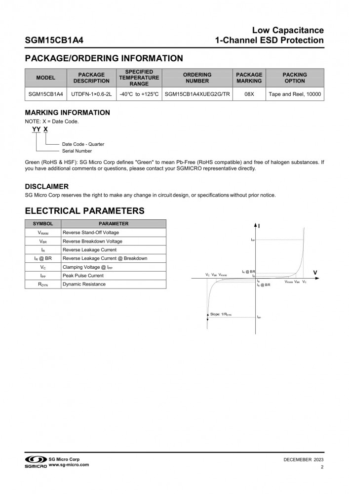 SGM15CB1A4 datasheet page 2