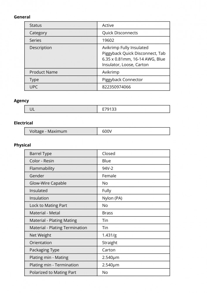 MOLEX 196020005 document page 2